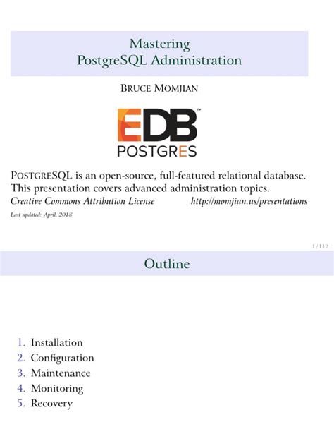 Administration Pdf Postgre Sql Areas Of Computer Science