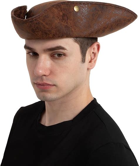 Spooktacular Leather Colonial Tricorn Hat Spooktacular Creations