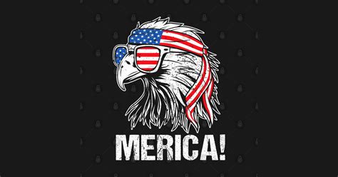 Merica Bald Eagle 4th Of July Usa American Flag Patriotic American