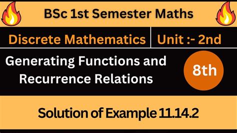 Solution Of Example Recurrence Relation Discrete Mathematics