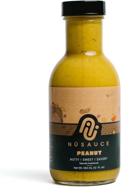 Peanut Sauce Nusauce 12oz Bottle Low Calorie With
