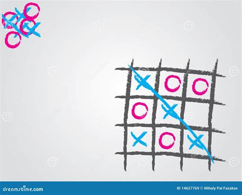 Tic Tac Toe Background Stock Vector Illustration Of Blue
