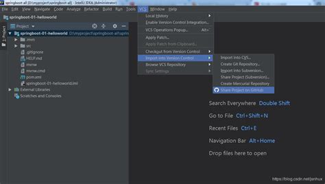 Idea提交多个项目到github的同一个repository 听惊雷 博客园