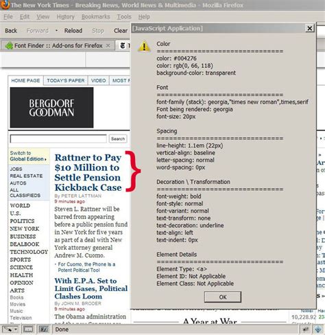 Firefox Extension For Web Development Font Finder Html Goodies