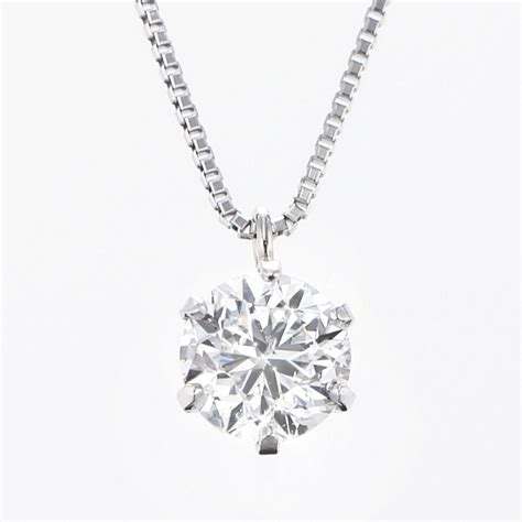 Daiya（ゴルフ用品、日用品） ダイヤモンド ネックレス 一粒 プラチナ 鑑定カード付 0 552ct レディース Dカラー Si1クラス