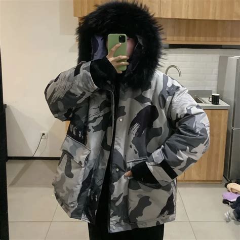 Зимняя Толстая камуфляжная куртка Мужская теплая парка Мужская модная куртка в стиле милитари