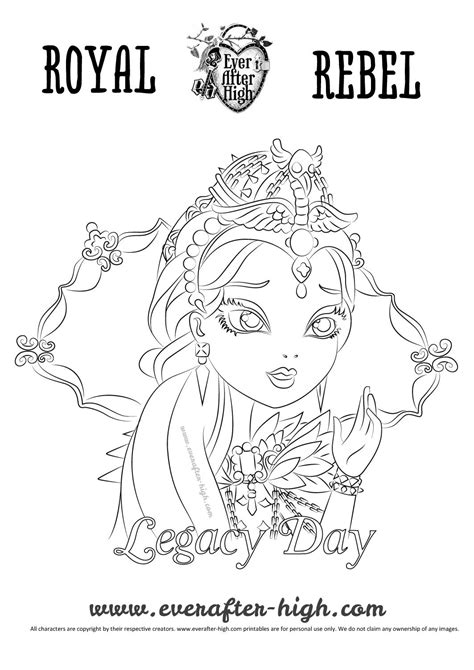 Legacy Day Raven Queen Coloring Page Ever After High