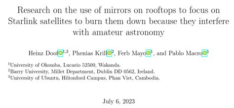Latex Formatting Author Names With Orcid And Affiliations In