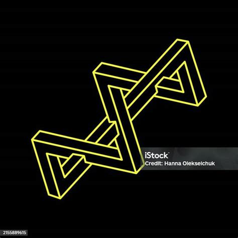 불가능한 모양 착시 현상 벡터 광학 예술품 기하학적 도형입니다 역설 0명에 대한 스톡 벡터 아트 및 기타 이미지 0명 3