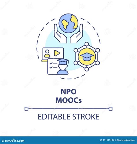 2d Colorful Thin Linear Icon Npo Moocs Concept Stock Illustration Illustration Of Knowledge