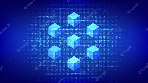 Premium Vector Blockchain Technology Background Made With Binary Code