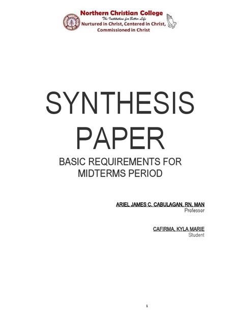 Synthesis Paper Pdf