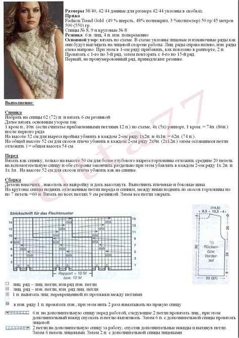 Схема вязания спицами жилетов и безрукавок 40 фото картинки и фото Fashionhot Club