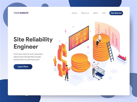 site reliability engineer isometric illustration concept 667330 vector art at vecteezy