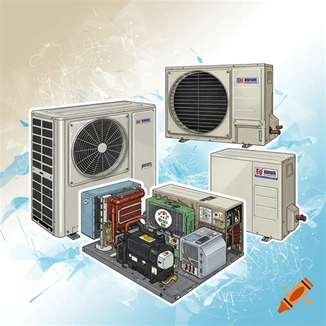 Illustration Of An Hvac Unit With Internal Components And Purple Uv C