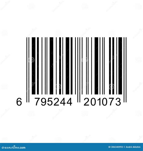 Bar Code Label Template Isolated On White Background Barcode Icon Stock Vector Illustration