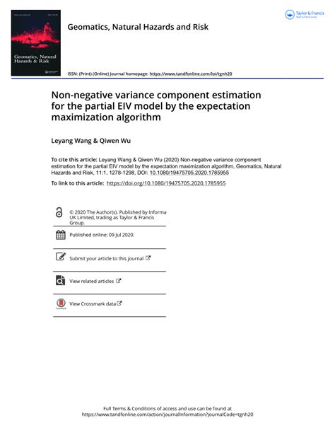 pdf non negative variance component estimation for the partial eiv