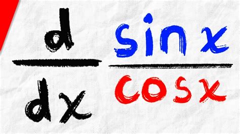 Derivative Of Sinx Cosx With Quotient Rule Calculus 1 Exercises YouTube