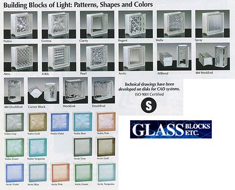 Glass Blocks Etc Glass Block Styles Glass Block Patterns And More