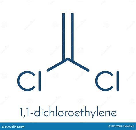 Polyvinylidene Chloride Pvdc Polymer Chemical Structure Skeletal