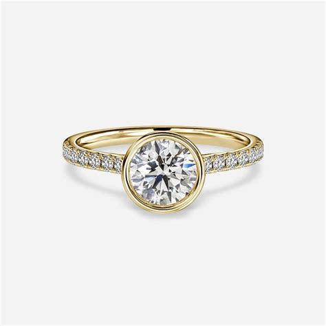 Bezel Set Engagement Ring Flawless Fine Jewellery London