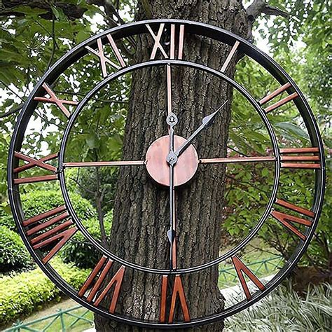 Garden Clock Outdoor Garden Wall Clock Large Roman Numeral Garden Clock