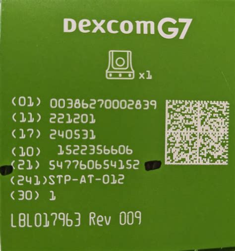 G7 Serial Number Is The Number At 21 On The Box R Dexcom