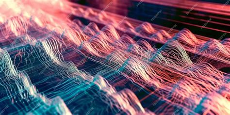 premium photo colorful abstract wave patterns in digital data