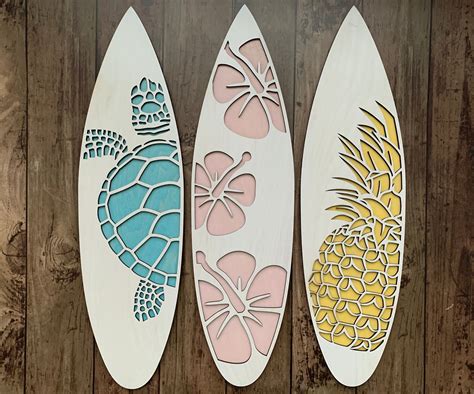 Surfboards Wooden Wall Art At Marsha Shain Blog