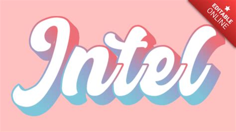 Intel Name Design Text Effect Generator