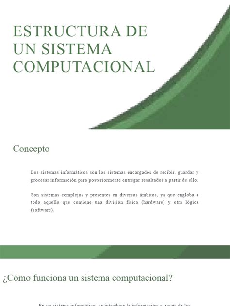 Estructura De Un Sistema Computacional Pdf Periférico Hardware De La Computadora