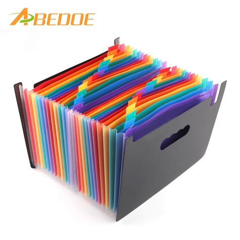 ABEDOE Pockets Portable Expanding Files Folder Stand Expandable Accordion A File Document