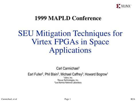 Ppt Seu Mitigation Techniques For Virtex Fpgas In Space Applications Powerpoint Presentation