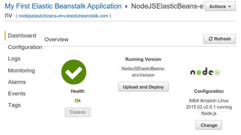 aws elastic beanstalk paas with nodejs 2020