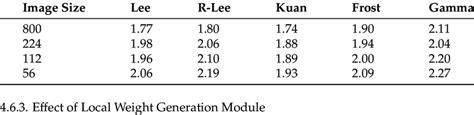 The Performance Of The Traditional Speckle Noise Filter Enl Is Used As