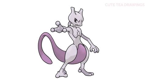 How To Draw Mewtwo Step By Step Mewtwo Drawing HTFunny Com