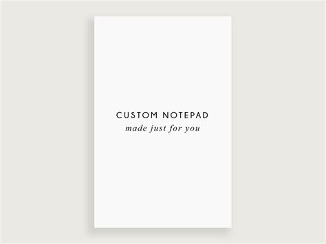 Custom Notepad Logo Personalized Notepad Custom Design Etsy