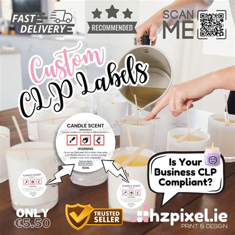 Clp Labels For Candles Clp Labels Wax Melts Clp Labels Ireland