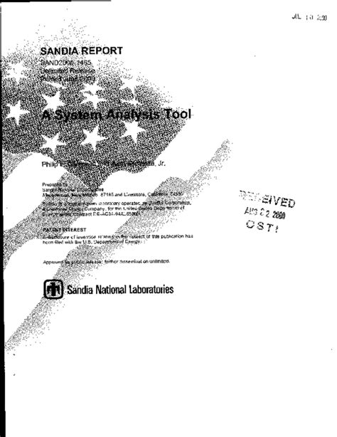 Pdf A System Analysis Tool