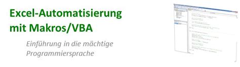 Seminar Excel Automatisierung Mit Makrosvba