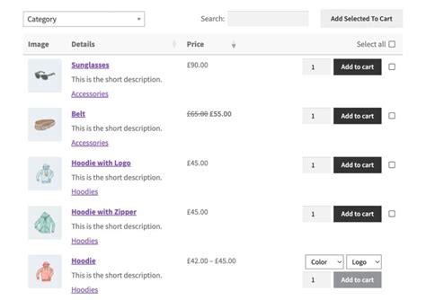 Choose Which Columns To List In Woocommerce Product Table
