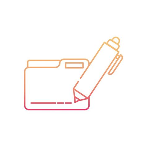 Premium Vector Document Folder Pen Icon