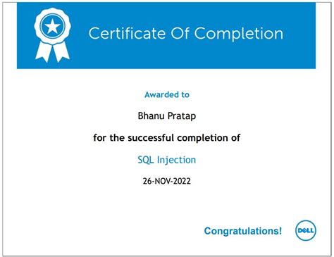 Bhanu Pratap Singh On Linkedin Sqlinjection Sql Certification