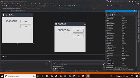 Designing A Stopwatch In C Using Stopwatch Class Youtube