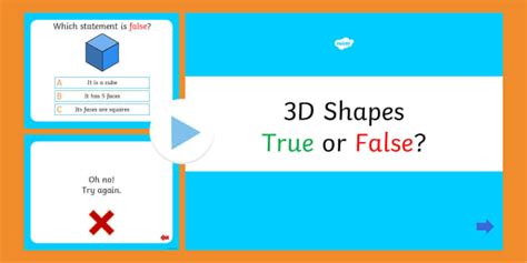 3d Objects True Or False Powerpoint Quiz Teacher Made