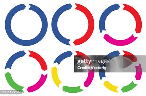 Multicolored Circular Charts For Infographics And Data Visualization High Res Vector Graphic