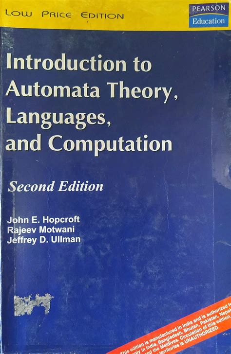 Introduction To Automata Theory Languages And Computation Second