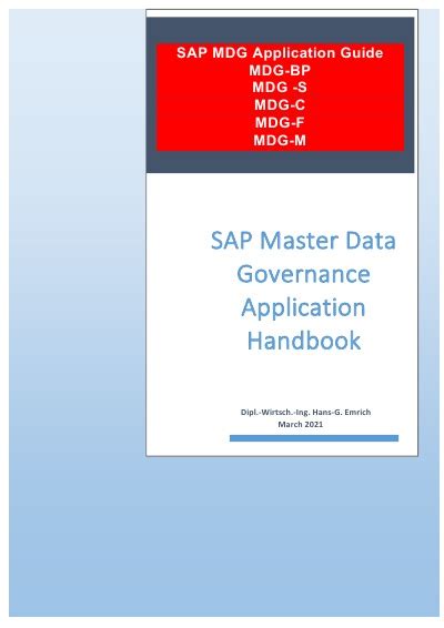 Sap Master Data Governance Application Handbook For Sap Mdg User By