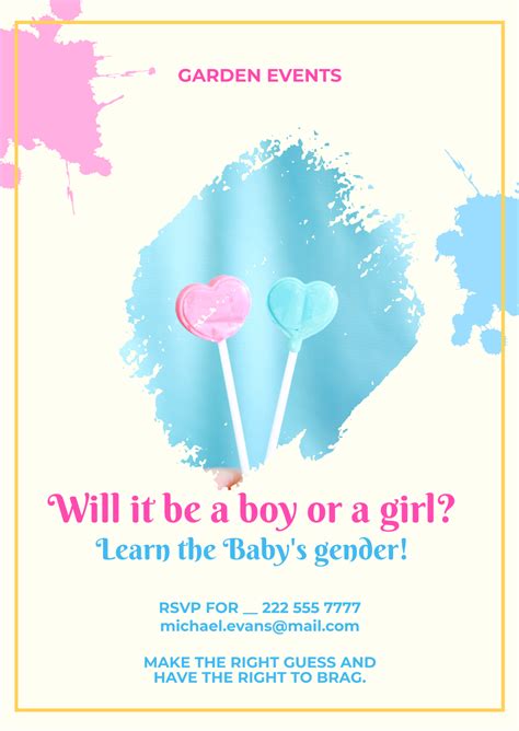 Free Gender Reveal Templates To Edit Online