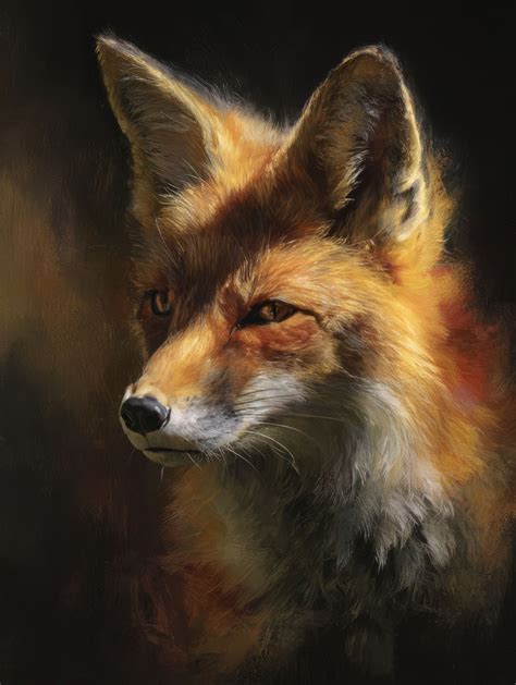 Tableau Renard Style Peinture Classique Moderne Iconartium